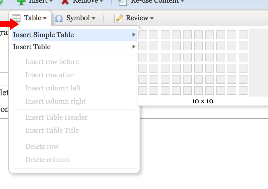 Insert a Simple Table